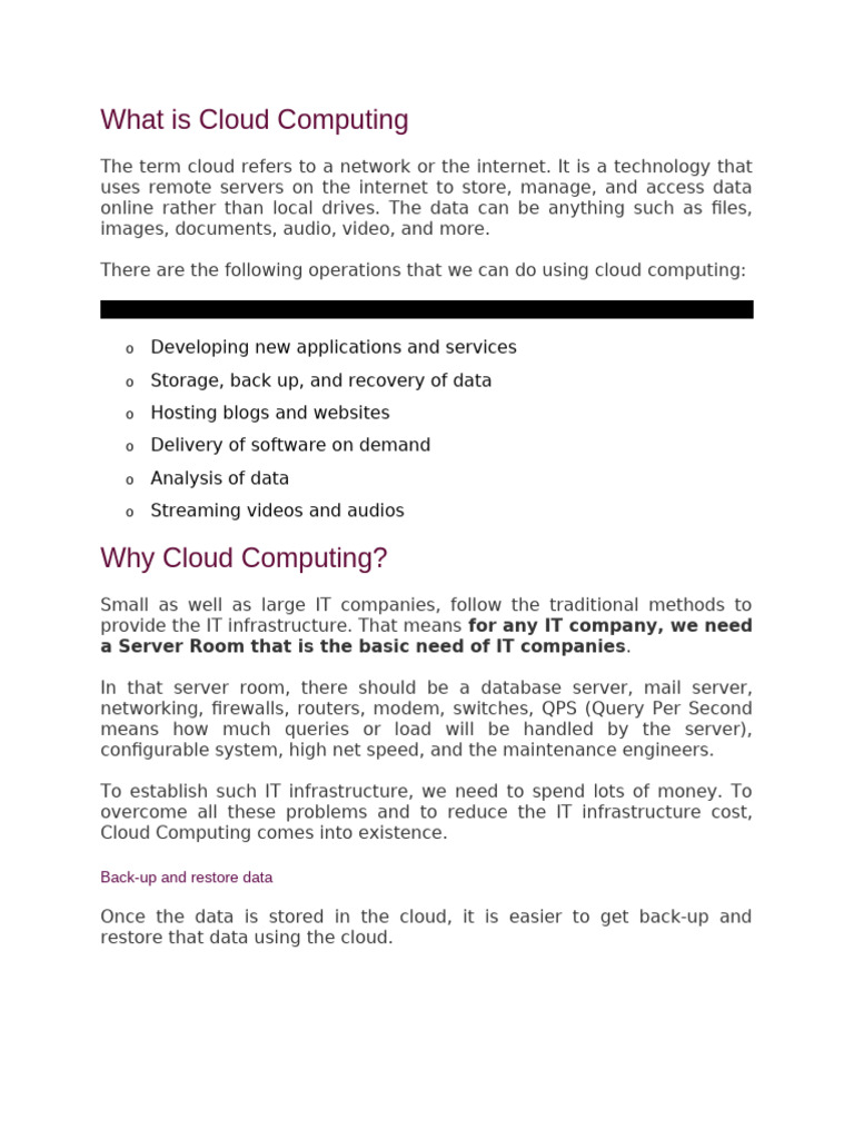 Understanding Cloud Computing Basics | PDF | Cloud Computing | Internet