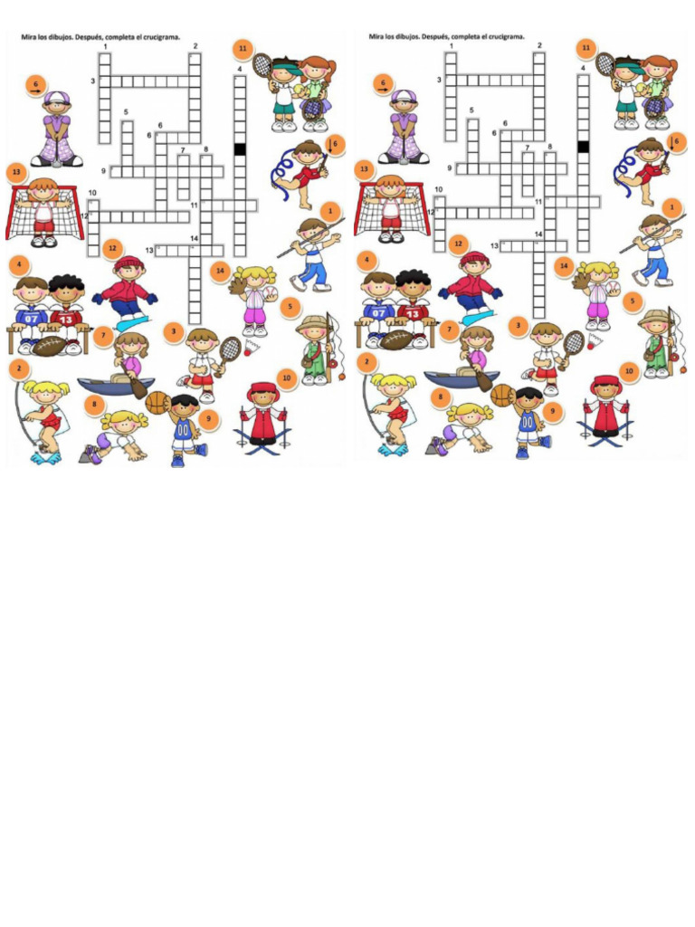 Crucigrama de Los Deportes | PDF
