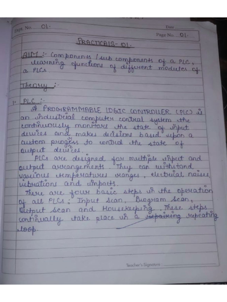 PLC Practical File | PDF