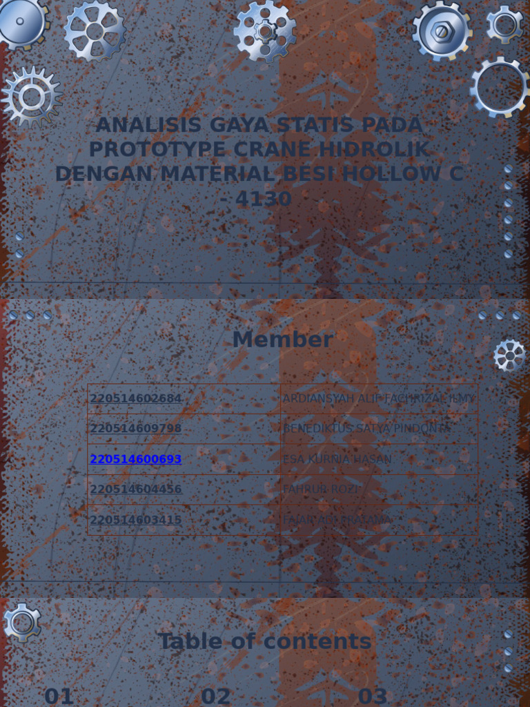 Analisis Gaya Statis Pada Prototype Crane Hidrolik Dengan Material Besi ...