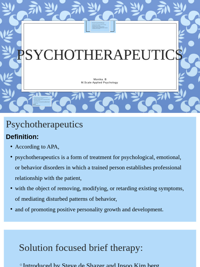 Psychotherapy | PDF | Psychotherapy | Psychology