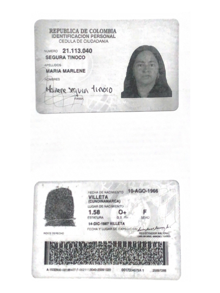 Cedula Maria Marlene | PDF