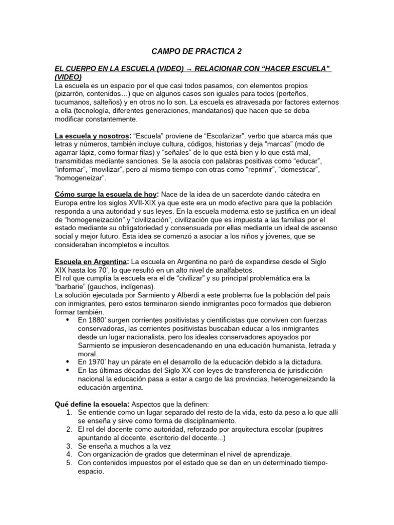 Final Campo de Practica 2 | PDF | Enseñando | Plan de estudios