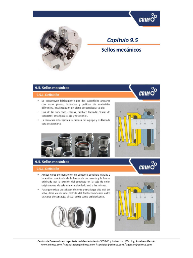 Cap. 9.5. Sellos mecÃ¡nicos | PDF