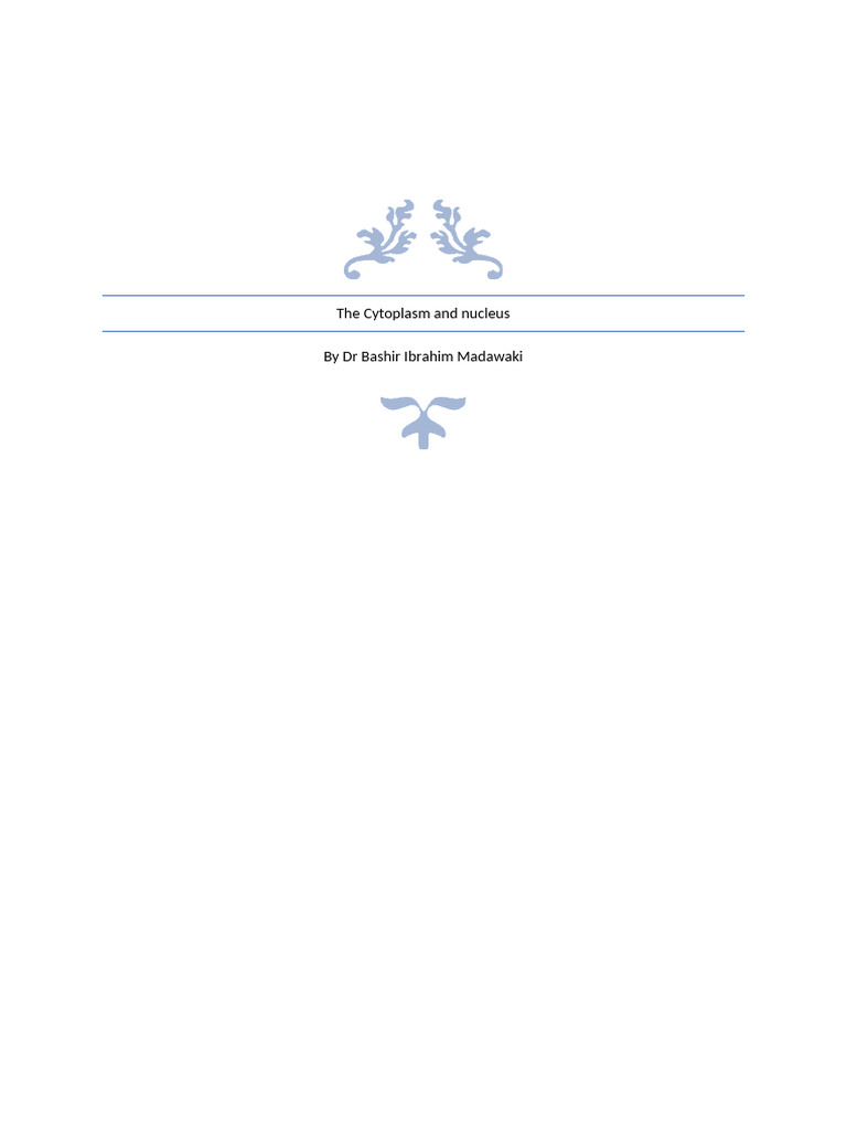 The Cytoplasm and Nucleus | PDF | Endoplasmic Reticulum | Cell Nucleus