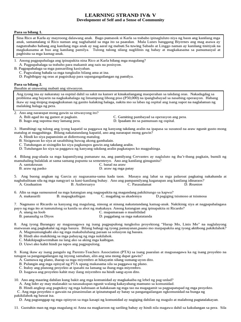 LEARNING-STRAND-IV-and-V (1) | PDF