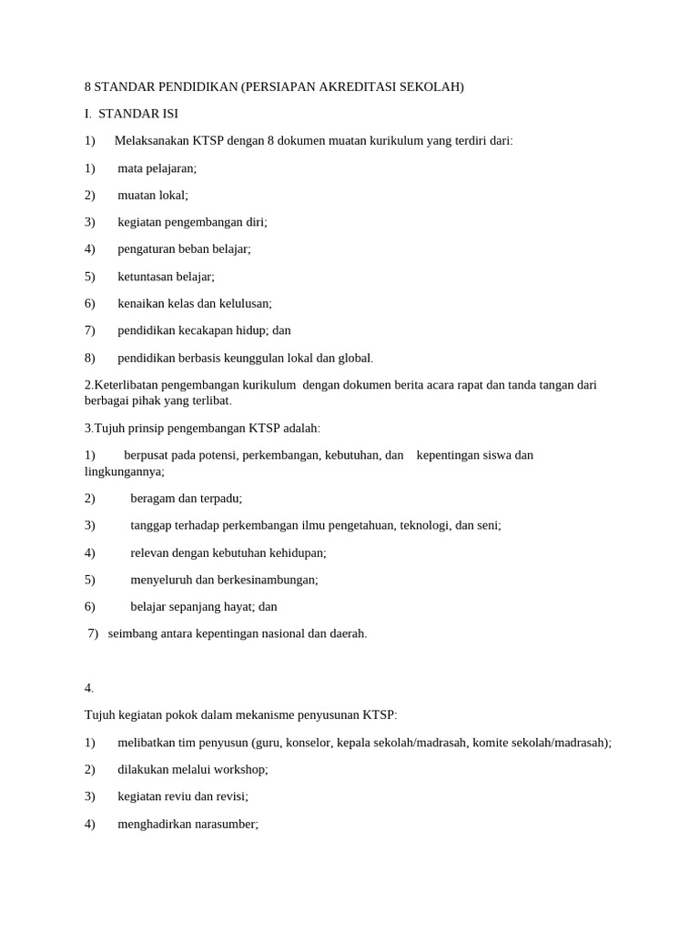 8 STANDAR PENDIDIKAN | PDF