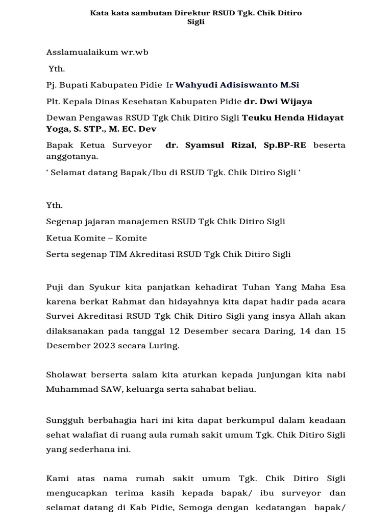 Sambutan Direktur. | PDF