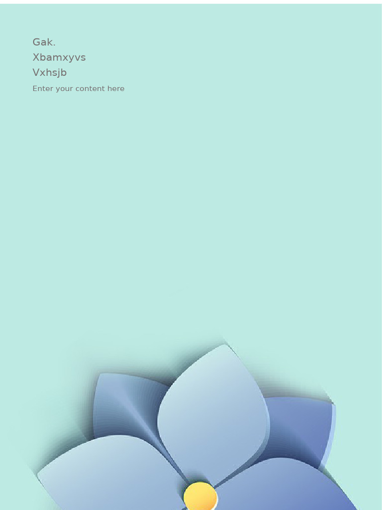 Fresh Blue Flower Letter Paper-WPS Office | PDF