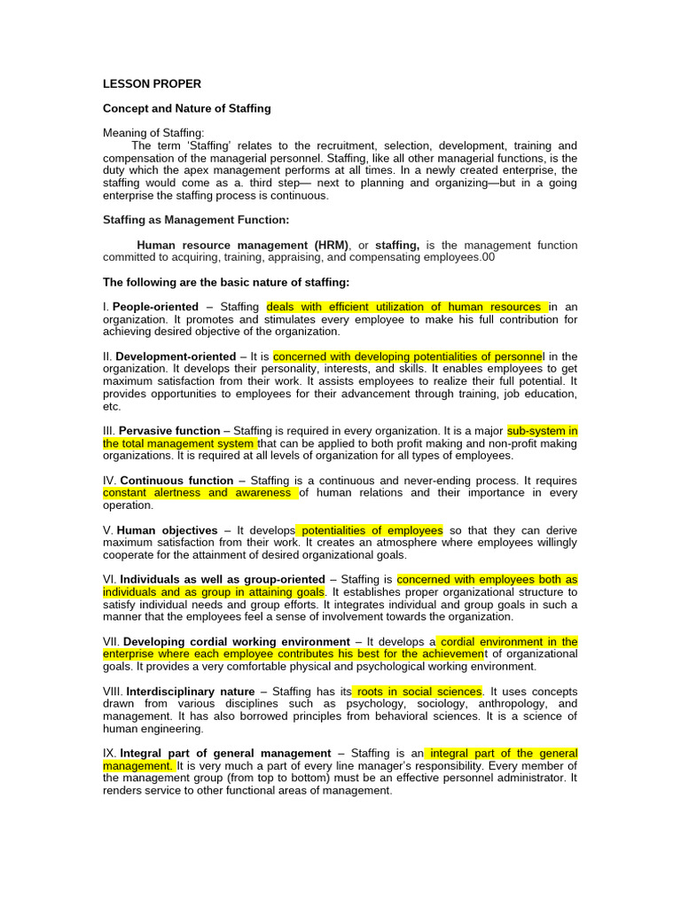 Handouts Week 8 | PDF | Human Resources | Employment