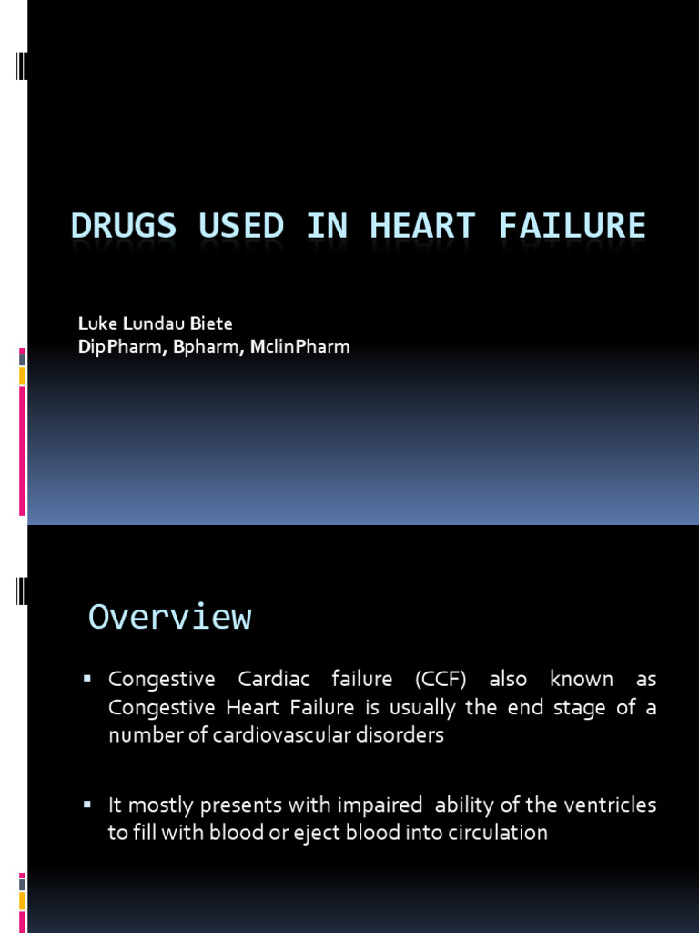 Heart Failure Drug Overview and Treatment | PDF | Heart Failure | Heart
