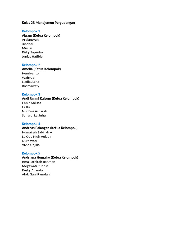 Kelompok Kelas 2B | PDF