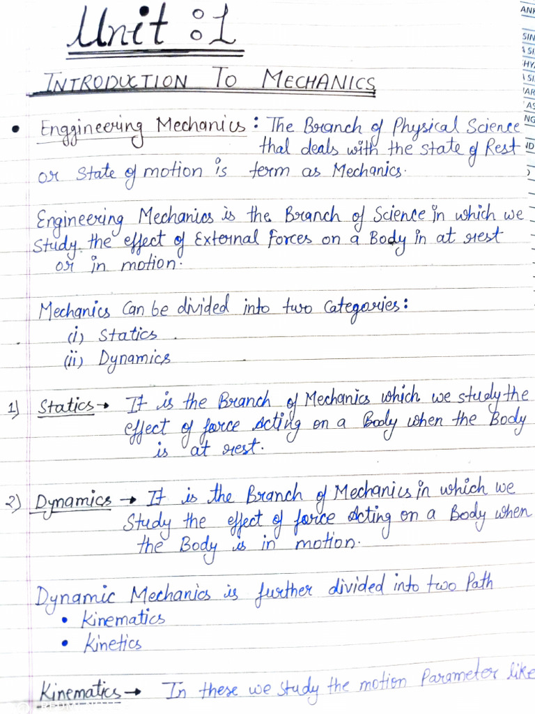 Unit 1A - FME (BME-101) | PDF