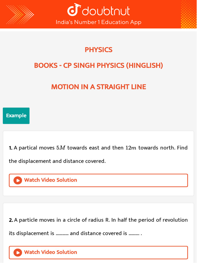 Physics Motion Problems and Solutions | PDF | Acceleration | Speed