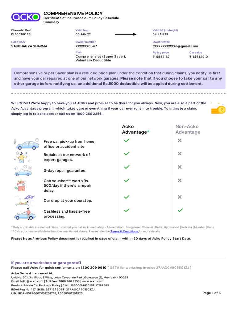 Goldi | PDF | Insurance | Deductible