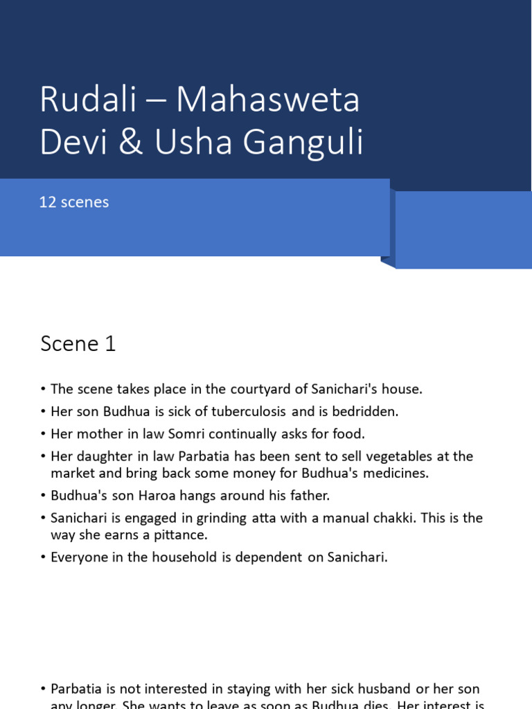 Rudali - Summary of Scenes | PDF | Funeral