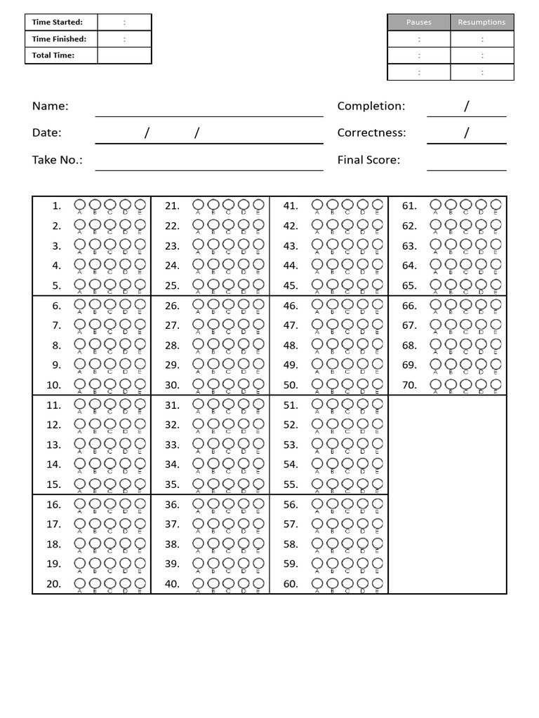 MSA PSHS-Vol1 Ans-Sheet | PDF