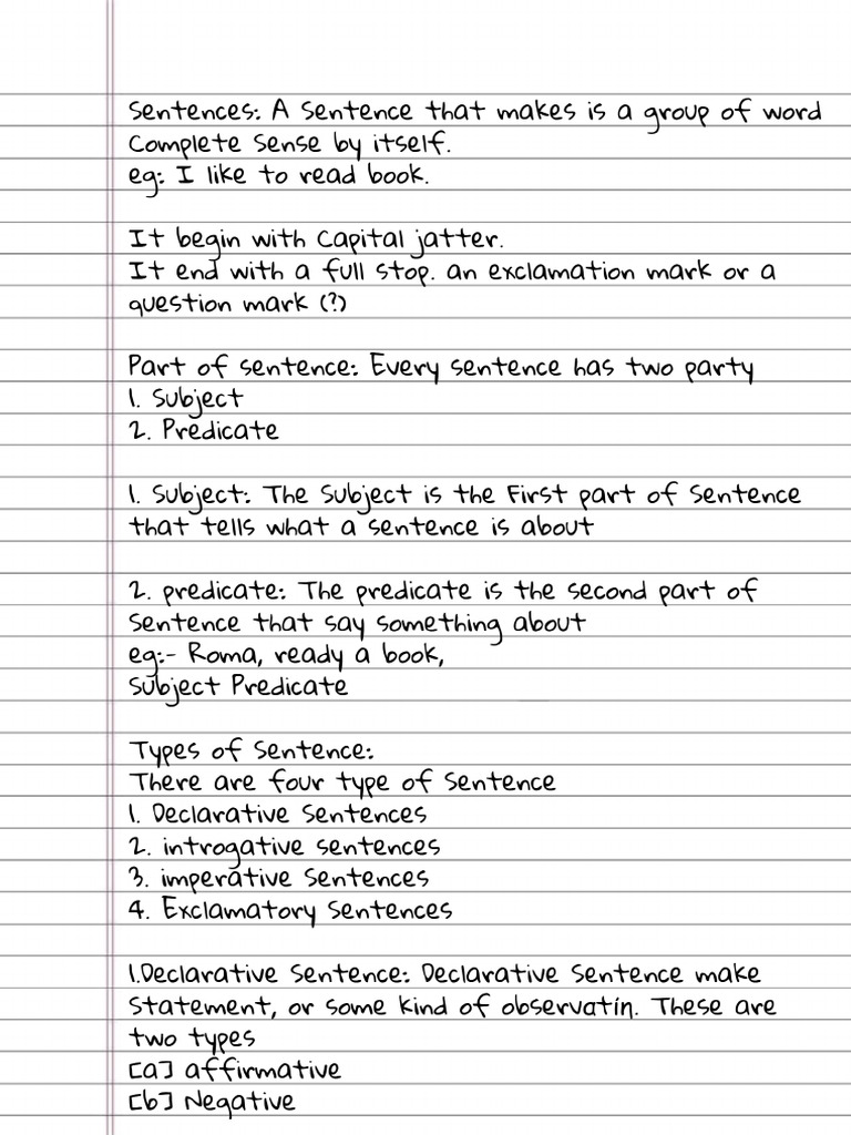 English Assiment On Sentence4 | PDF