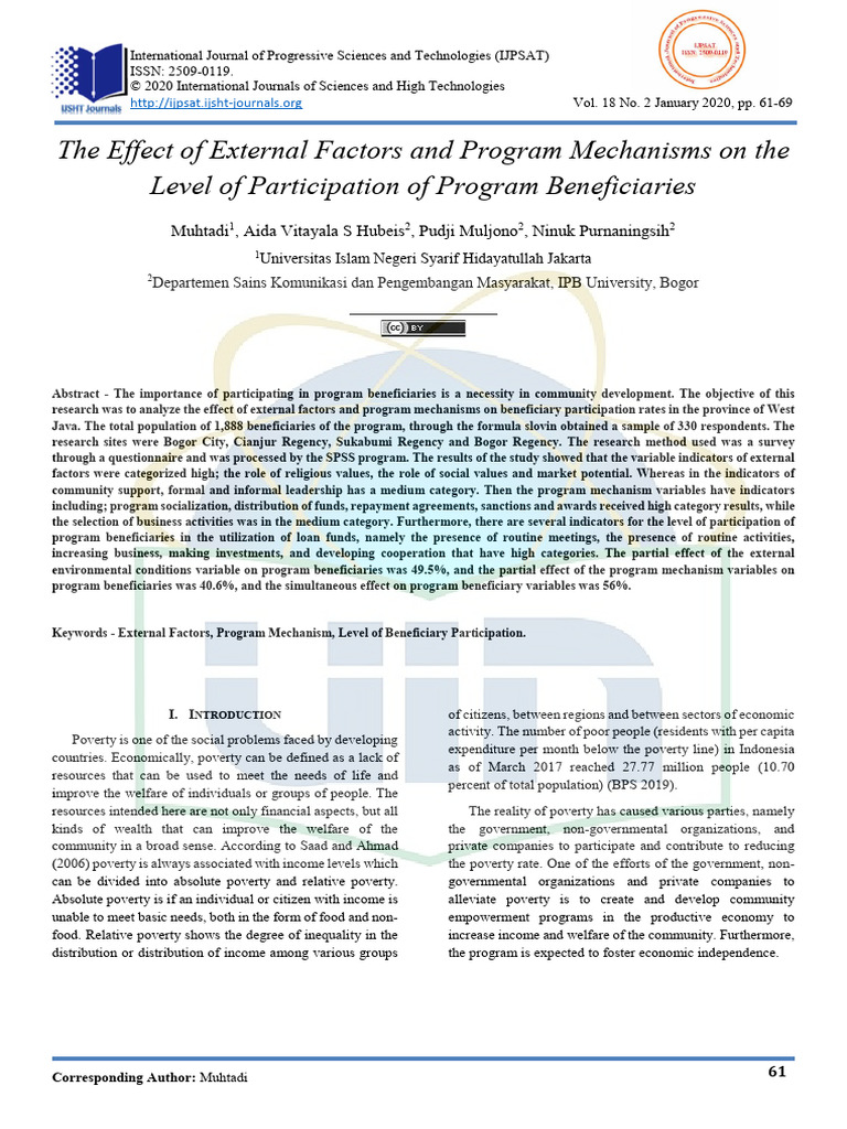 Jurnal Muhtadi, Prof. Aida, Prof Pudji dan Dr Ninuk | PDF | Poverty ...