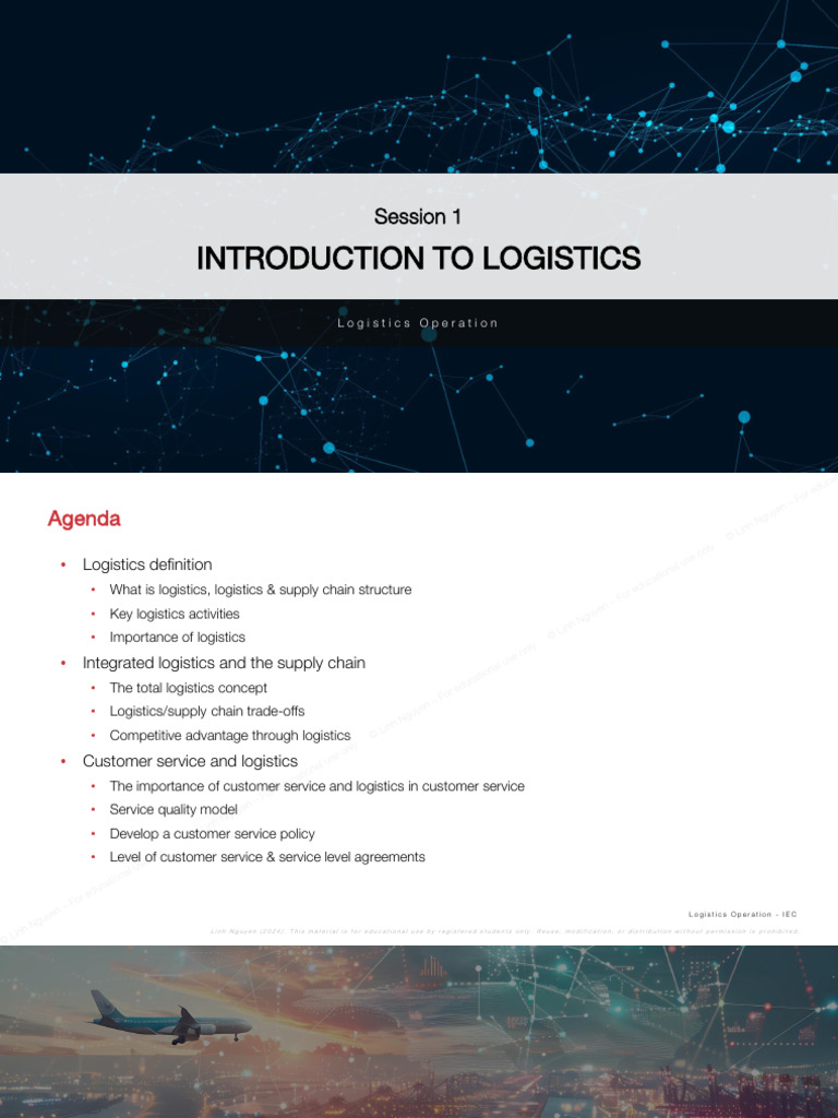 (Logistics Operation - SharedVersion) Session 1 - Introduction To ...
