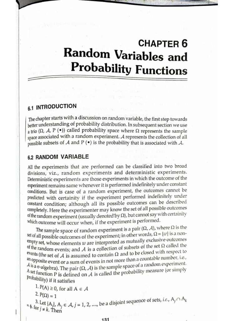 Random Variable (Advanced) | PDF