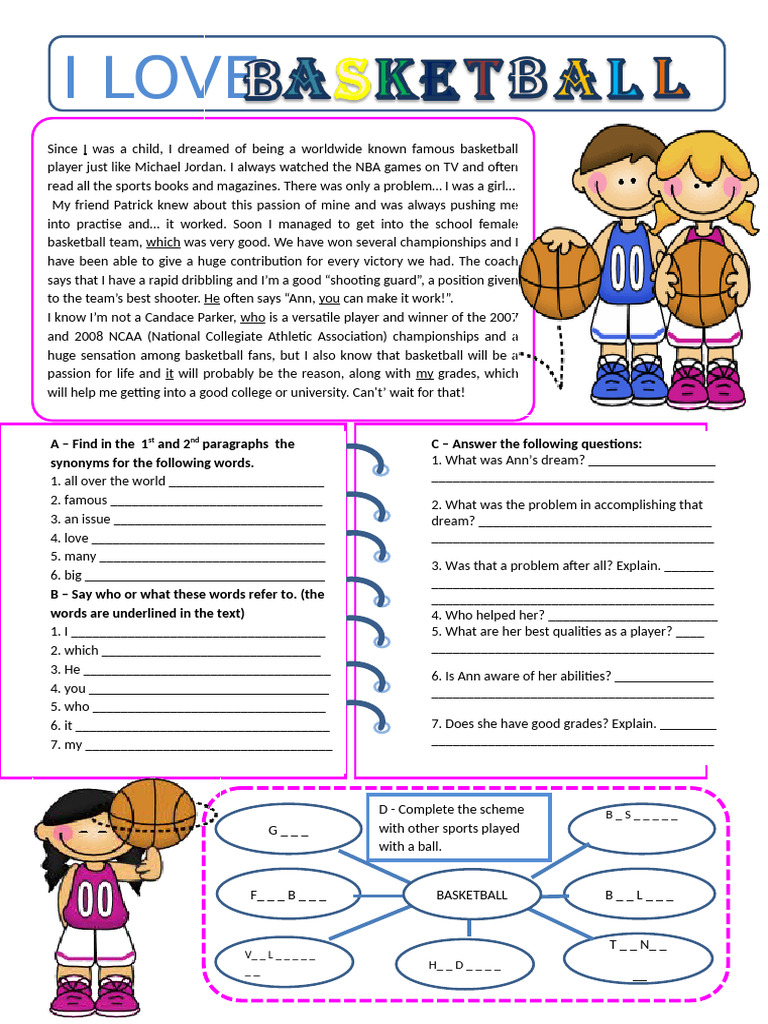basketball worksheet | PDF | Sports | Team Sports