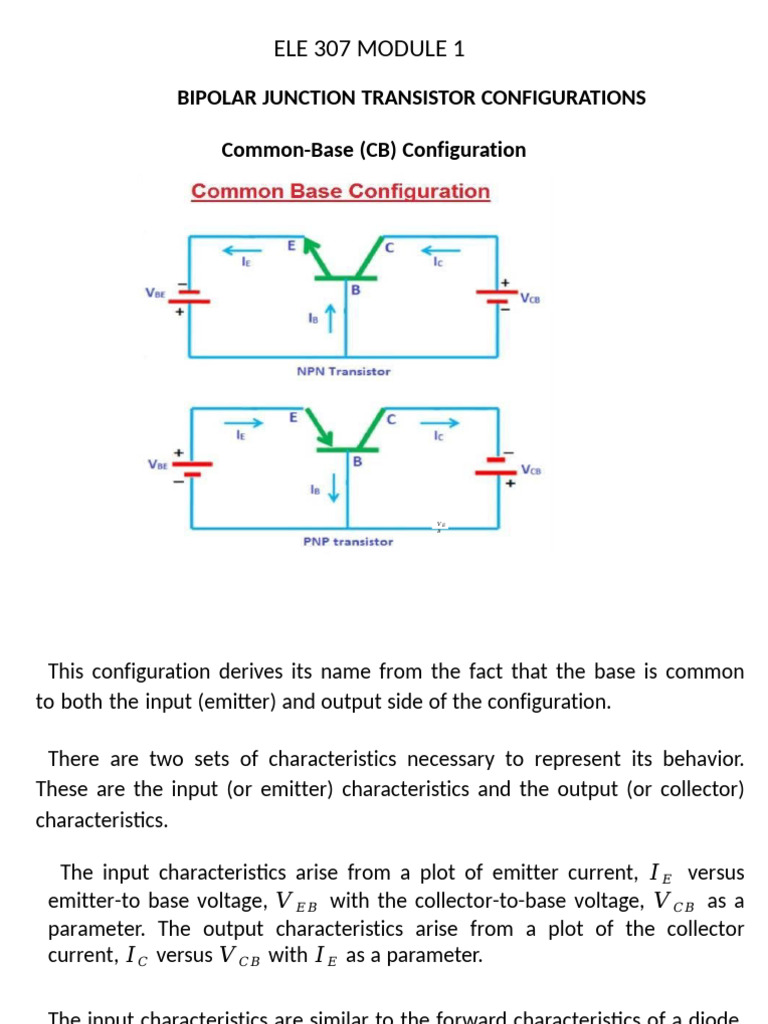 Ele 307 Module 1 - Working2 | PDF | Bipolar Junction Transistor ...