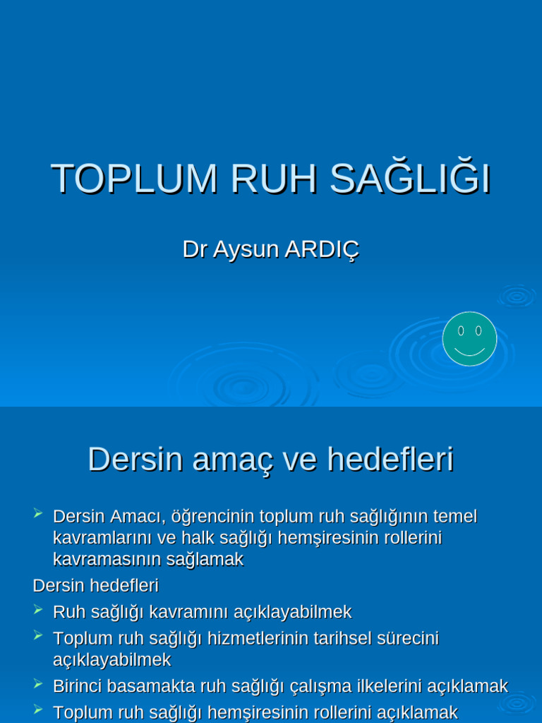 Ders 16 Toplumruhsagligi | PDF