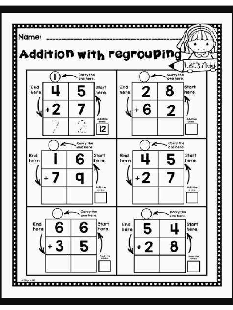 Addition With Regrouping | PDF
