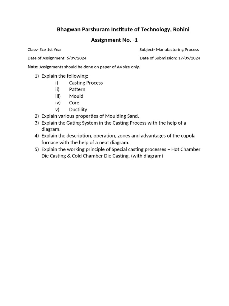 MP Assignment No. 1 | PDF