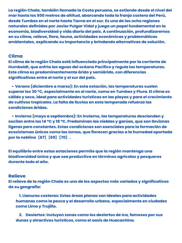 Región Chala PDF | PDF | Clima | Perú
