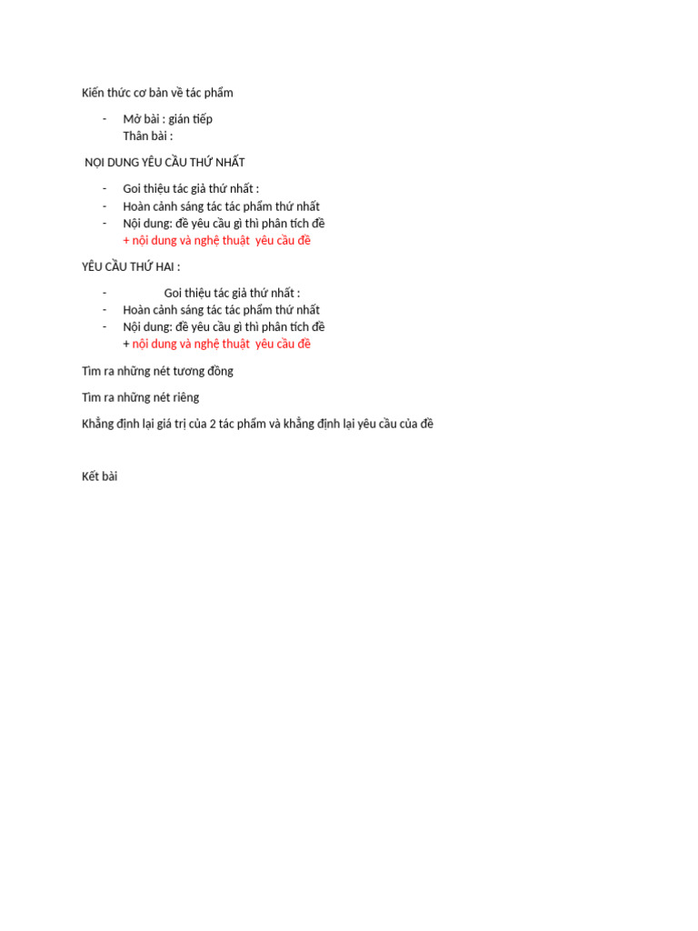 Cách Làm So Sánh 2 Tác Phẩm | PDF