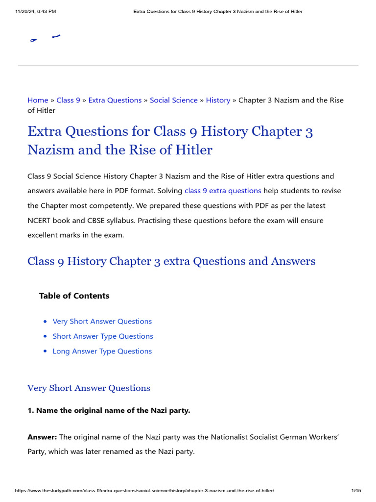 Class 6 History Chapter 9 Extra Questions And Answers Std 9 History