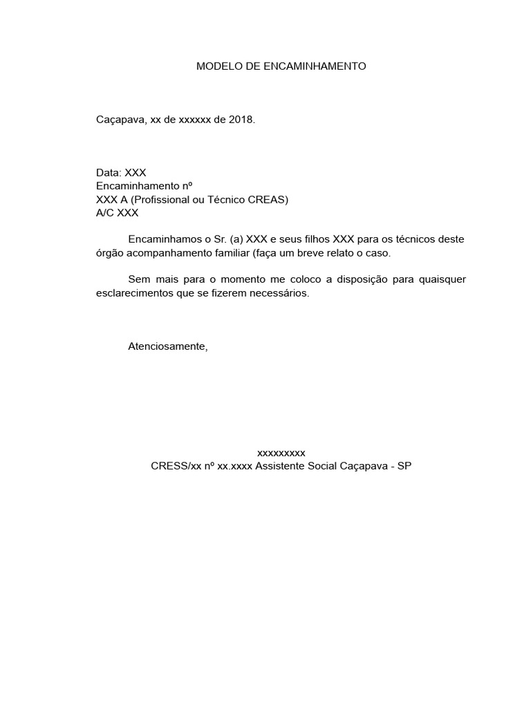Modelo de Encaminhamento | PDF
