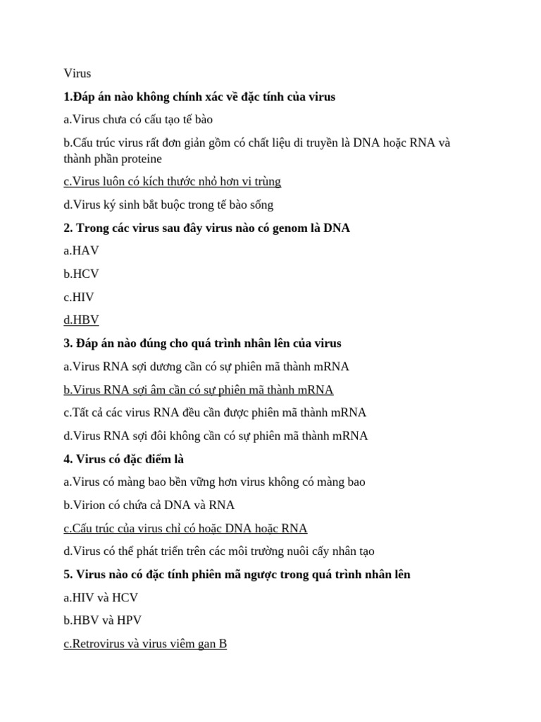 VI Sinh | PDF