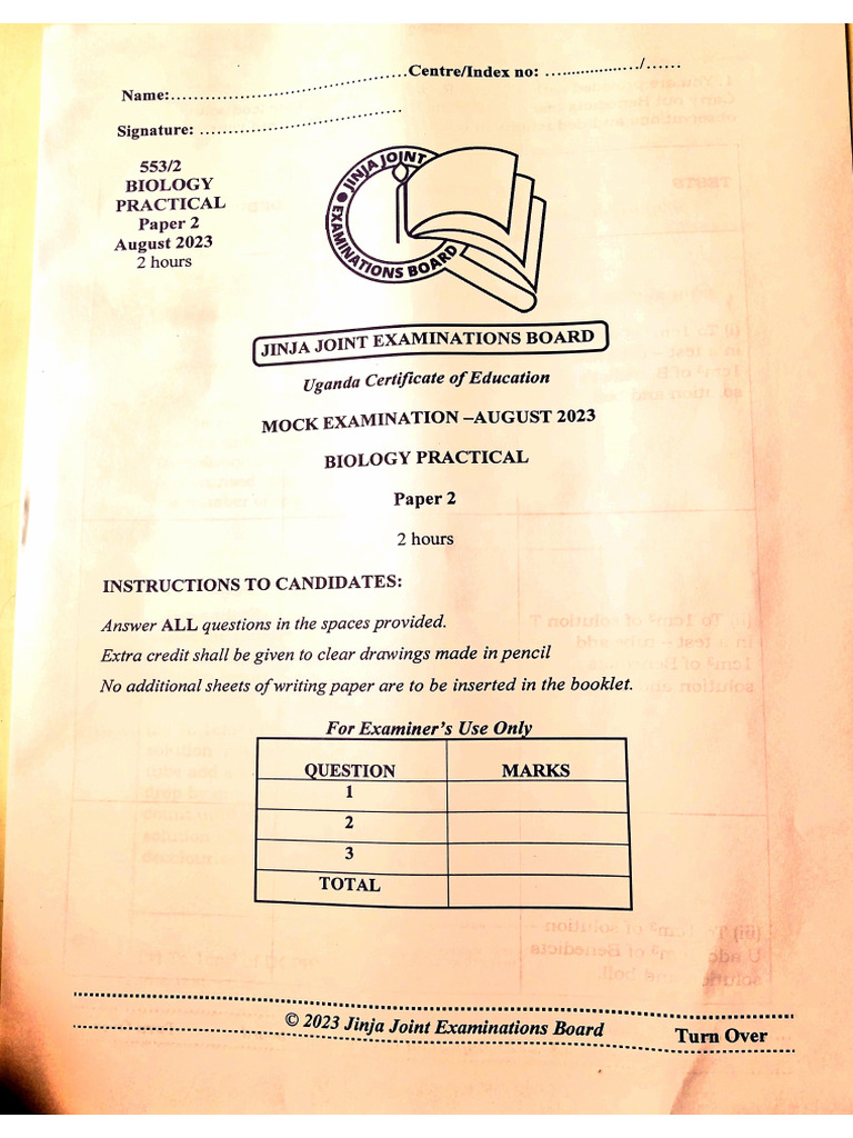 Jjeb 2023 Bio pp2 | PDF