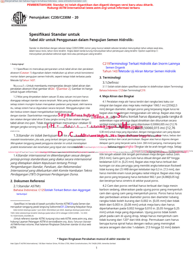 ASTM C230 C230M 20.en - Id | PDF