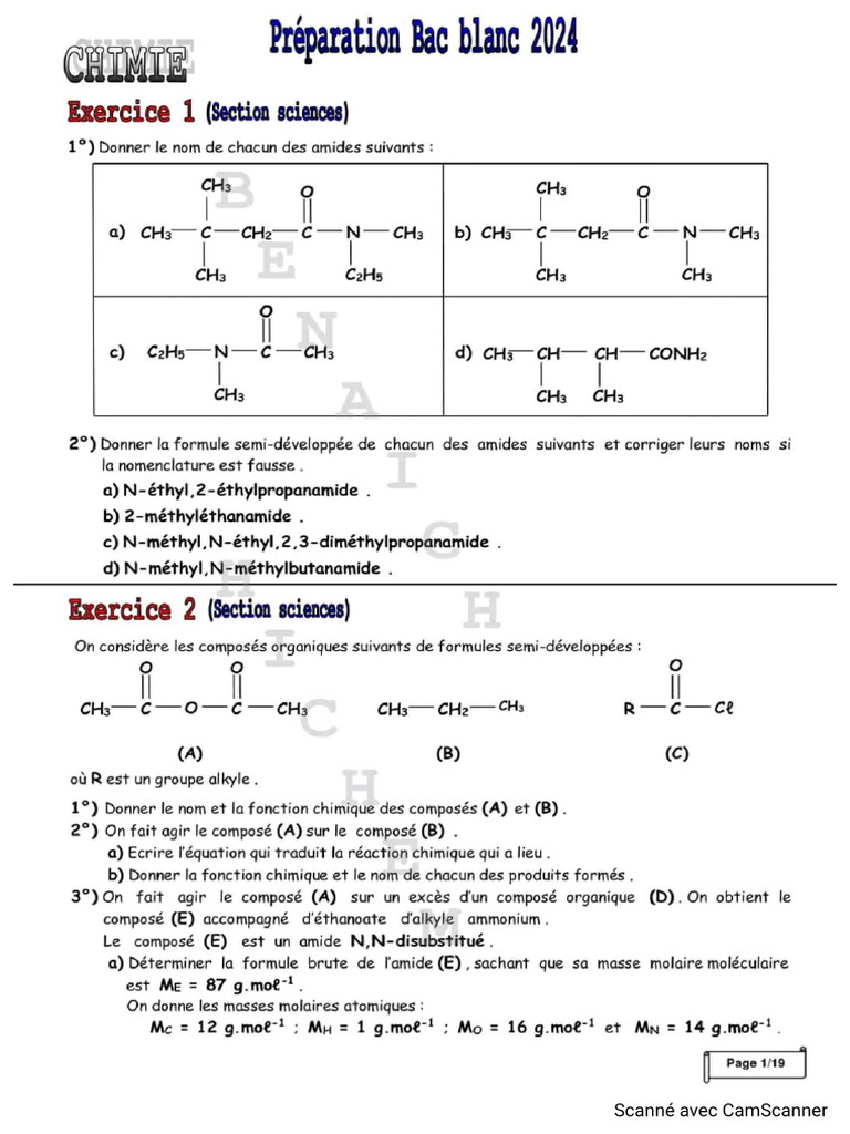 Pc Correction Bac Blanc 2024 | PDF