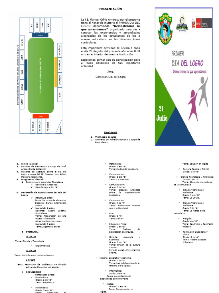 PROGRAMA DIA DEL LOGRO 2017 RICHARD Mejorado | PDF
