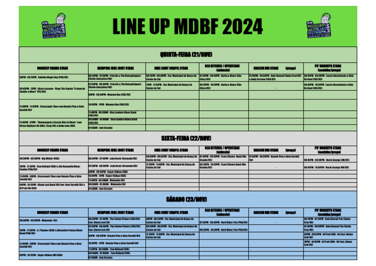 LINE UP MDBF 2024 - CLEVELAND - MS EDITION - Página2-5 | PDF | American ...