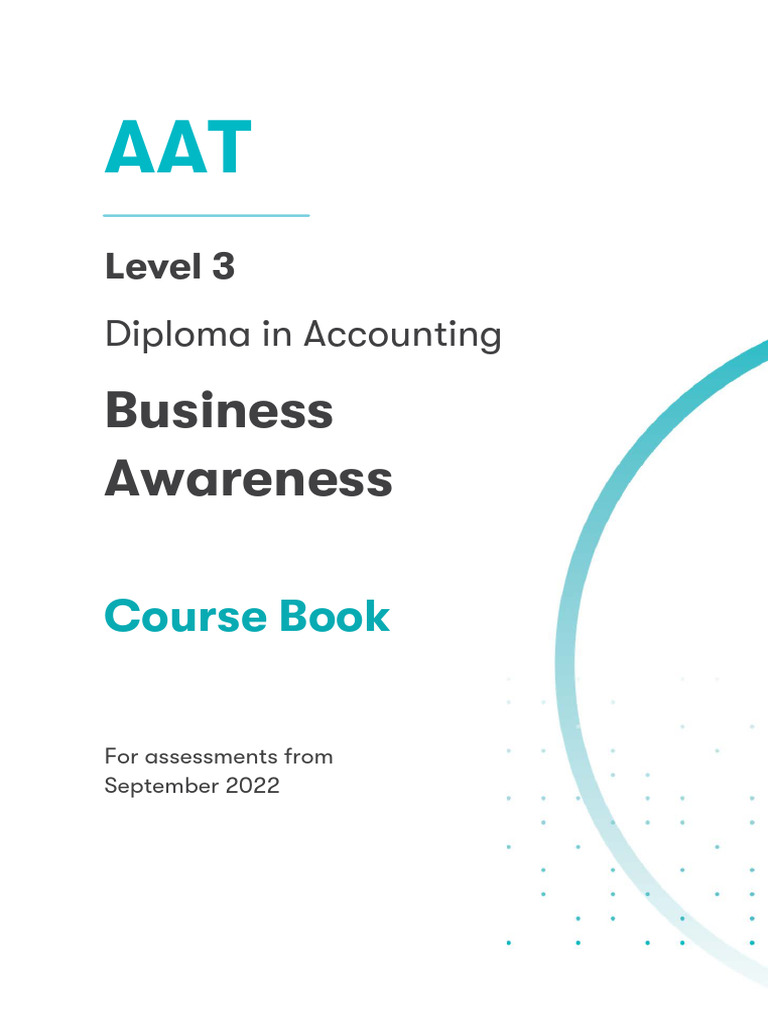 Business Awareness Course Book 2022-AAT Revised - Level 3 Acc | PDF ...