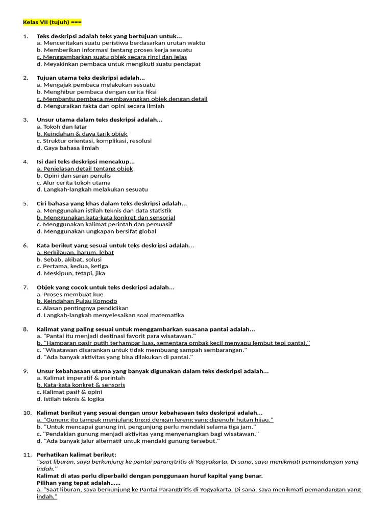 Soal Upload - Semua Kelas | PDF