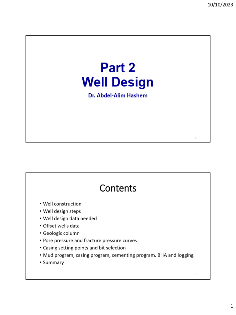 Well Design and Construction Guide | PDF | Casing (Borehole)