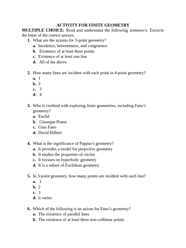 -Finite Geometry2 | PDF
