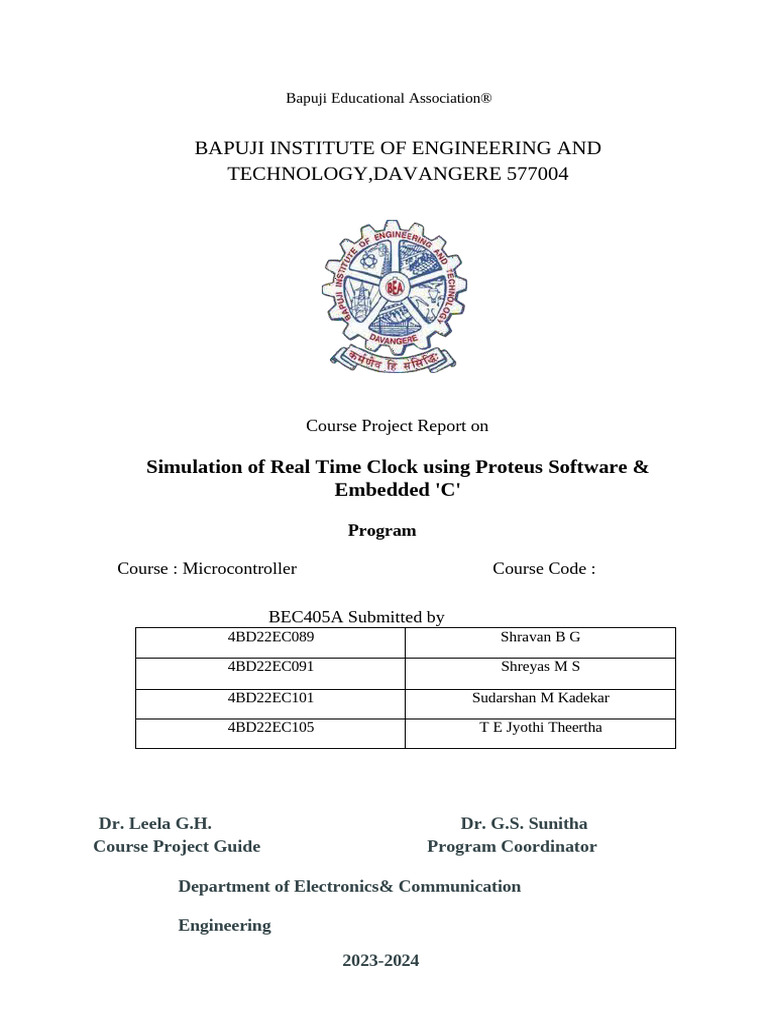 Microcontroller - Project - Report - Final Last | PDF | Embedded System | Computer Engineering