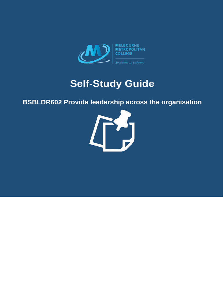 Leadership Self-Study Guide BSB Units | PDF | Leadership | Cognition