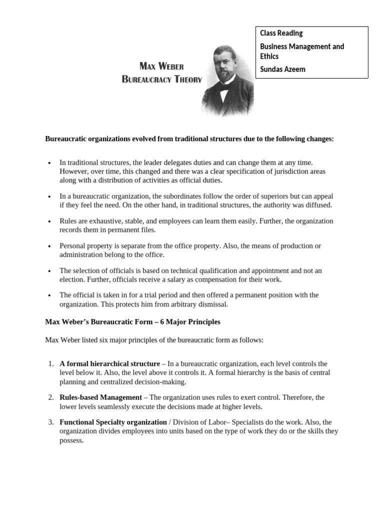 Class2bureaucracy 1 Pdf Bureaucracy Hierarchy