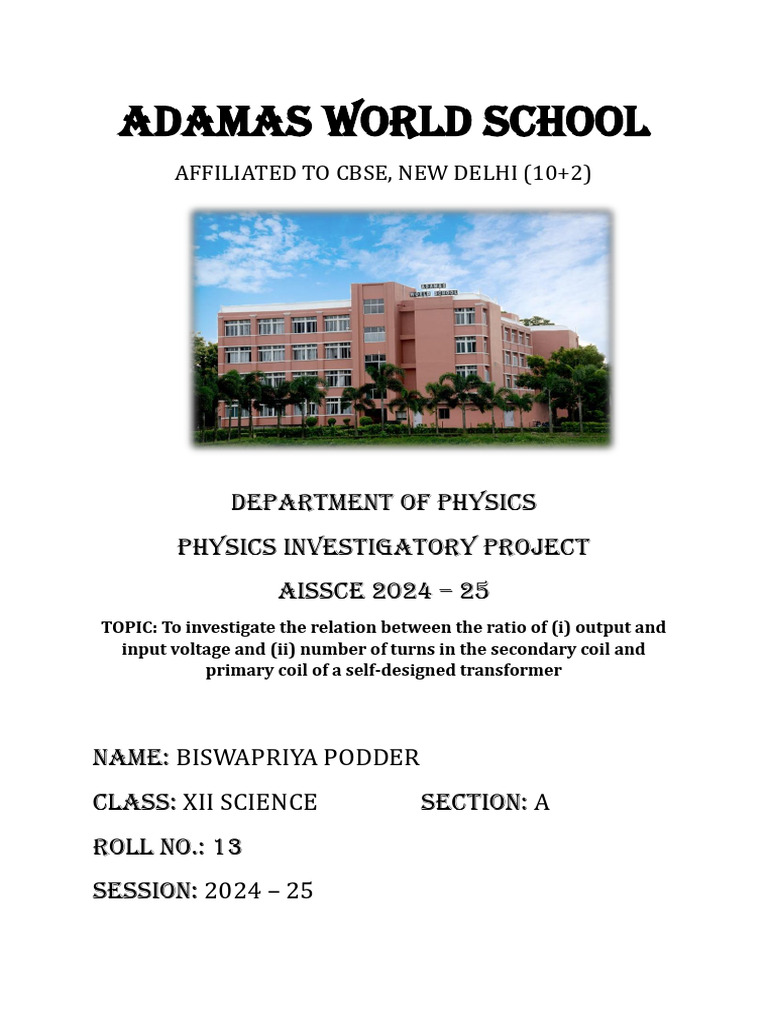 Physics_IP_(1)[1] | PDF | Transformer | Inductor