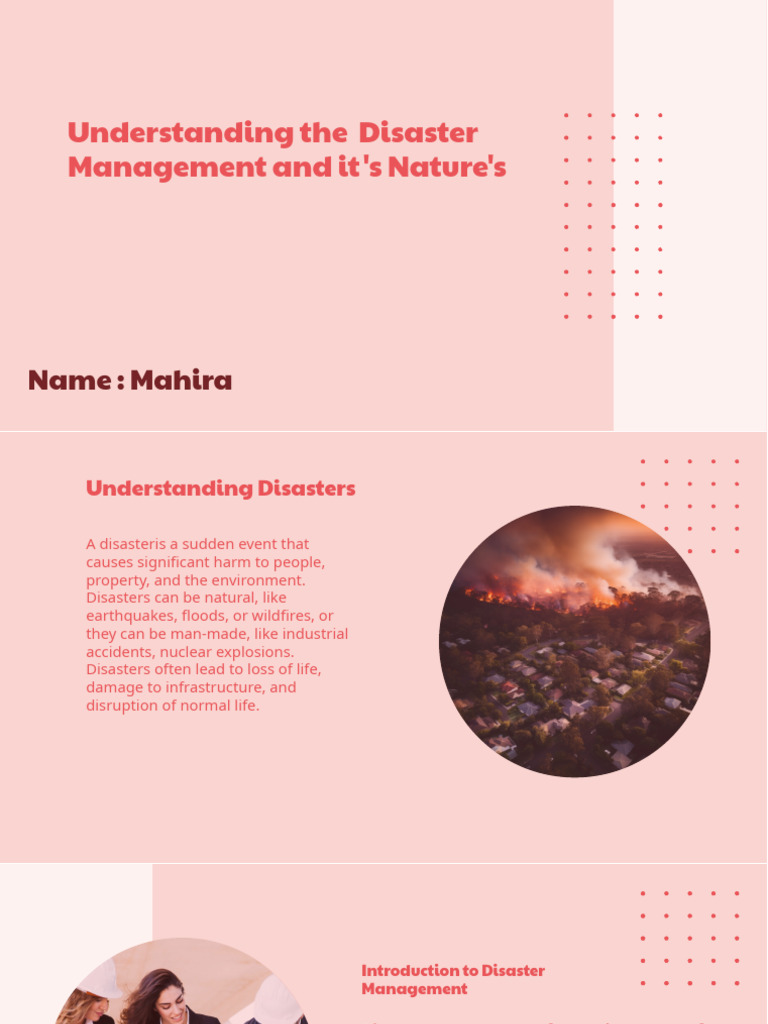 disaster management presentation by mahira | PDF