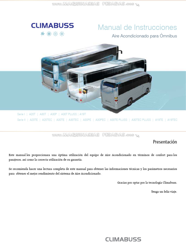Manual de Instrucciones - Aire Acondicionado para Ómnibus | PDF ...